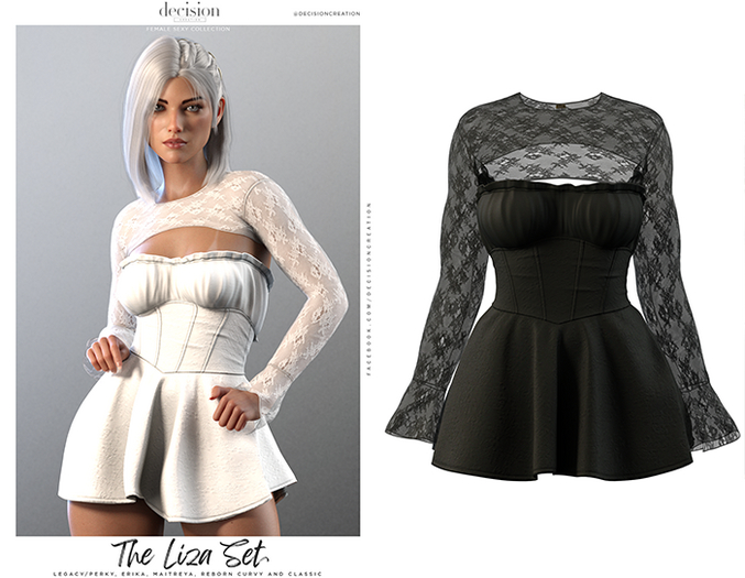 Second Life Marketplace Liza Set Black